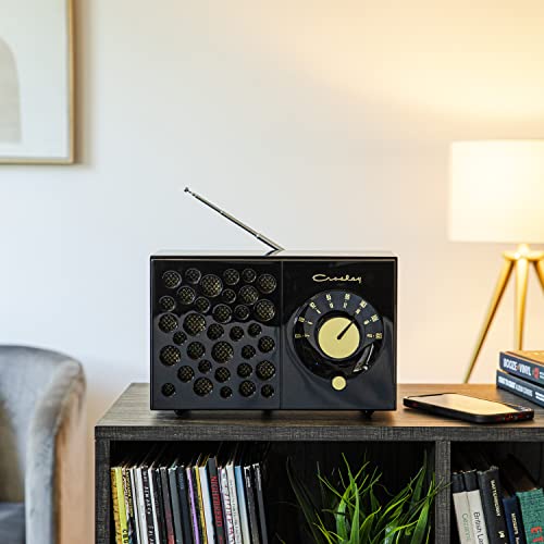 Crosley CR3042A-BK Maverick Portable AM/FM Radio with Bluetooth Receiver, Black