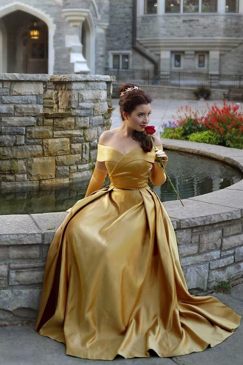 Off Shoulder Satin Prom Dresses Ball Gown Plus Size Formal Dresses for Women Wedding Dress with Slit,Red Size 10