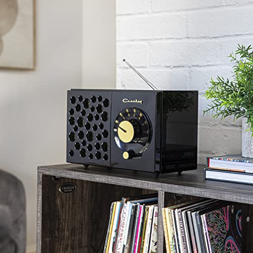 Crosley CR3042A-BK Maverick Portable AM/FM Radio with Bluetooth Receiver, Black