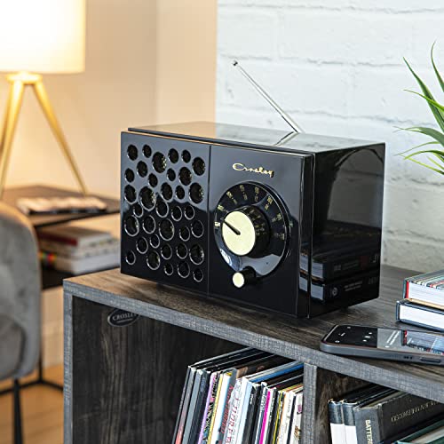 Crosley CR3042A-BK Maverick Portable AM/FM Radio with Bluetooth Receiver, Black