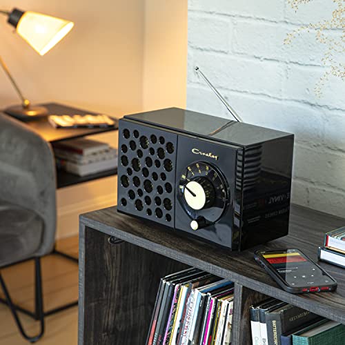 Crosley CR3042A-BK Maverick Portable AM/FM Radio with Bluetooth Receiver, Black