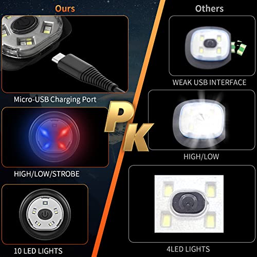 LED Beanie Hat with Light for Men Gifts Tech Gifts Christmas Stocking Stuffers Rechargeable Lighted Knit Hat Headlamp Cap Mens Gift Ideas Unique Gifts for Men for Men, Women, Teens Black