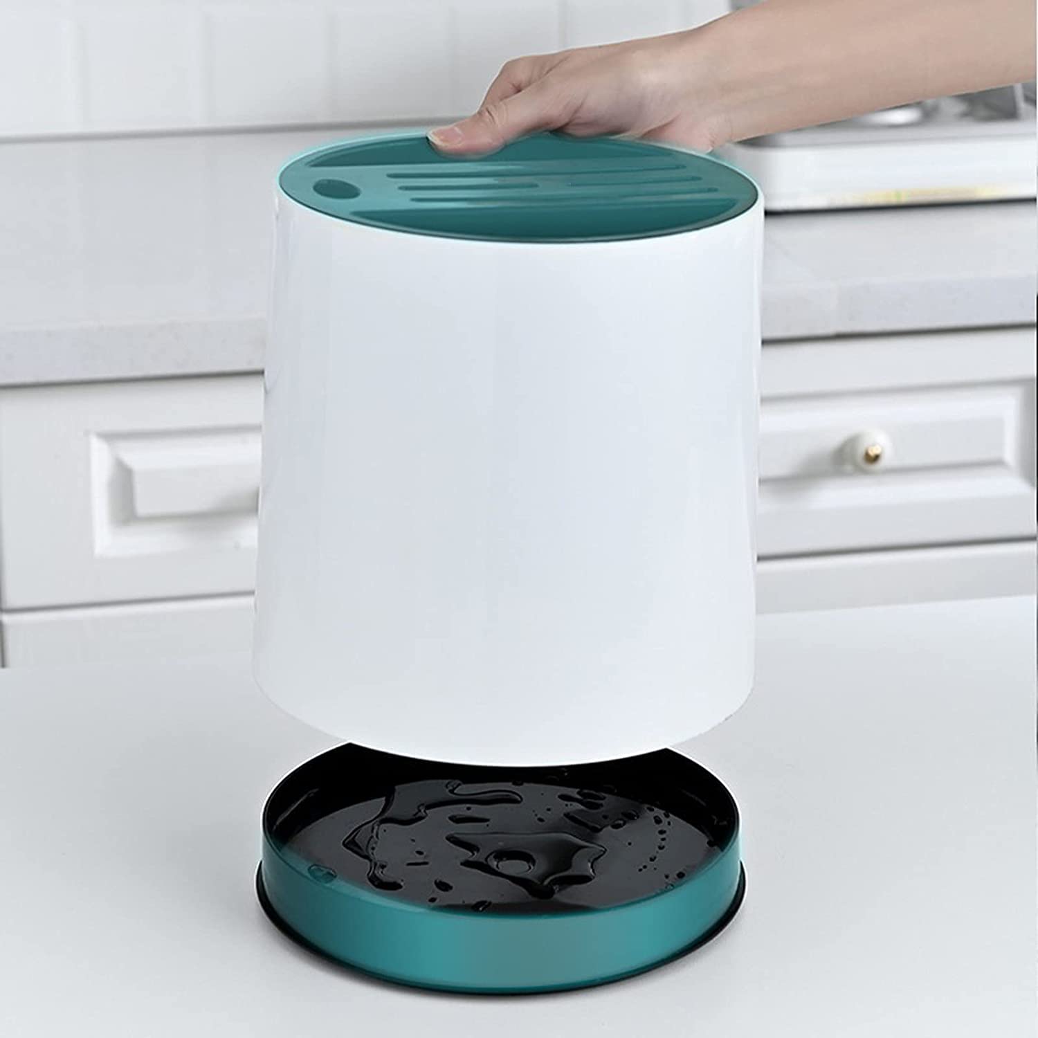 ceramic Utensil Caddy Kitchen Rotatable Tableware Storage Box, Chopsticks Fork Holder Cutlery Drain Rack, Spoon Fork Shelf Storage Holder Box Pen Holder chopstick holder