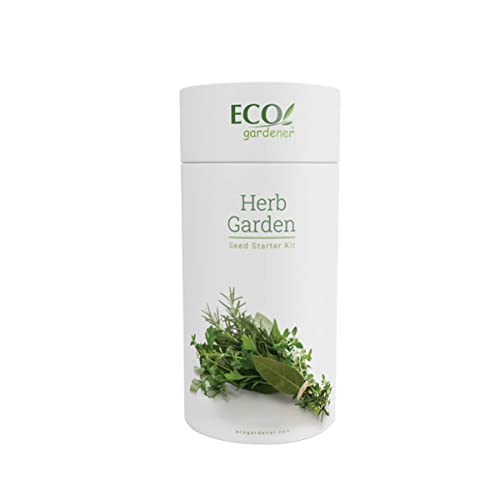 ECOgardener Herb Garden Kits - Indoor Herb Garden Kits - Herb Seed Kits for Indoor Gardening - Window or Kitchen Herb Garden Kits - 5 Pack + 2 Bonus Herbs