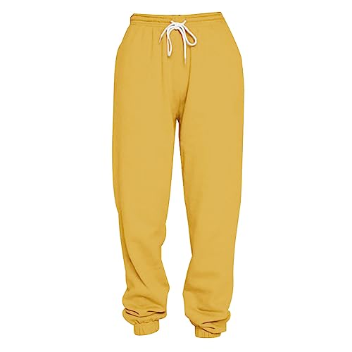 Womens Joggers Clothes Cotton Joggers with Pockets Comfy Sweats Elastic Waist Pants high Waisted Joggers Wide Leg Sweatpants Cotton Joggers Terry Sweatpants