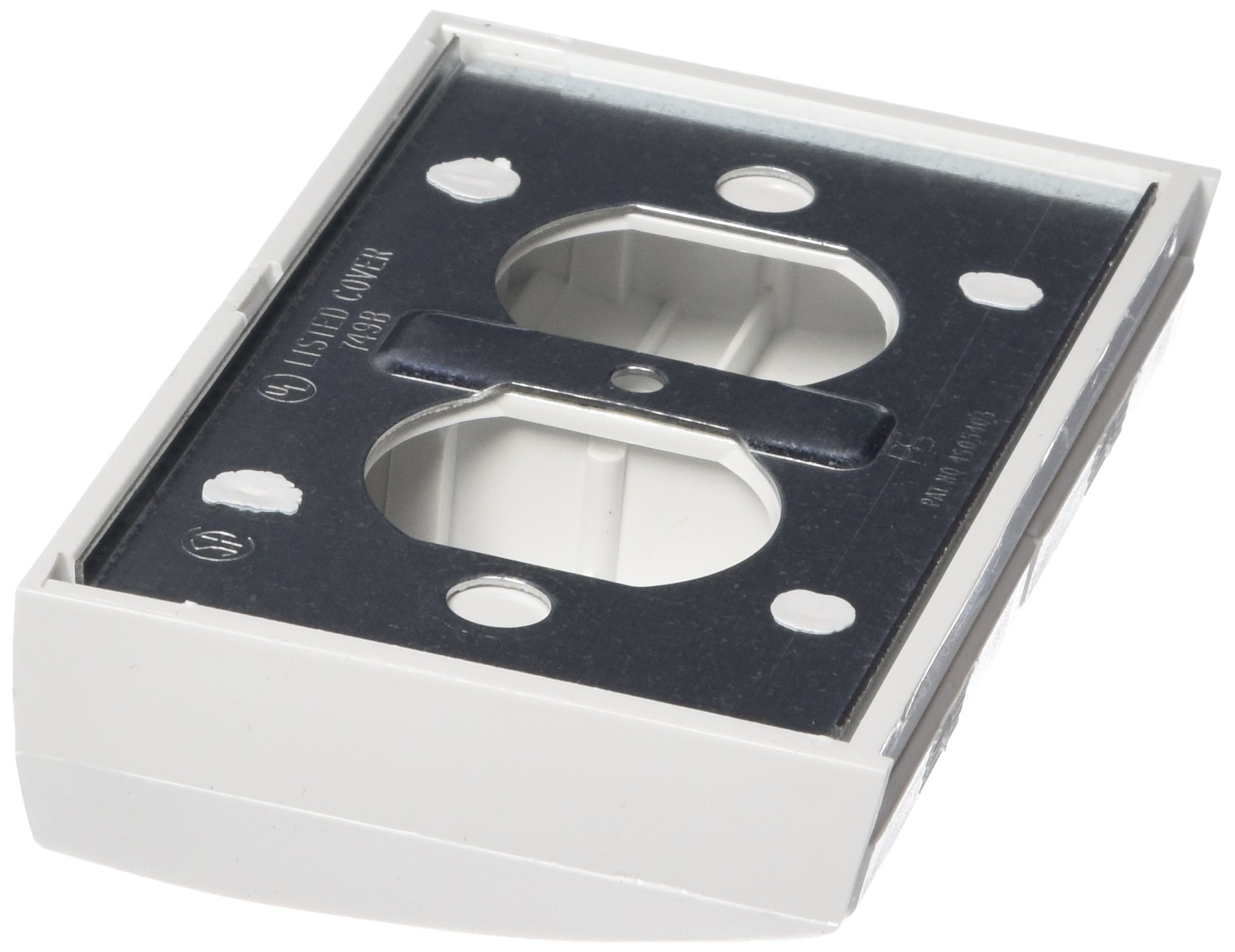 RV Designer E365 Snap Cover Oulet Plate, Weatherproof, White, AC Electrical, Quantity 1