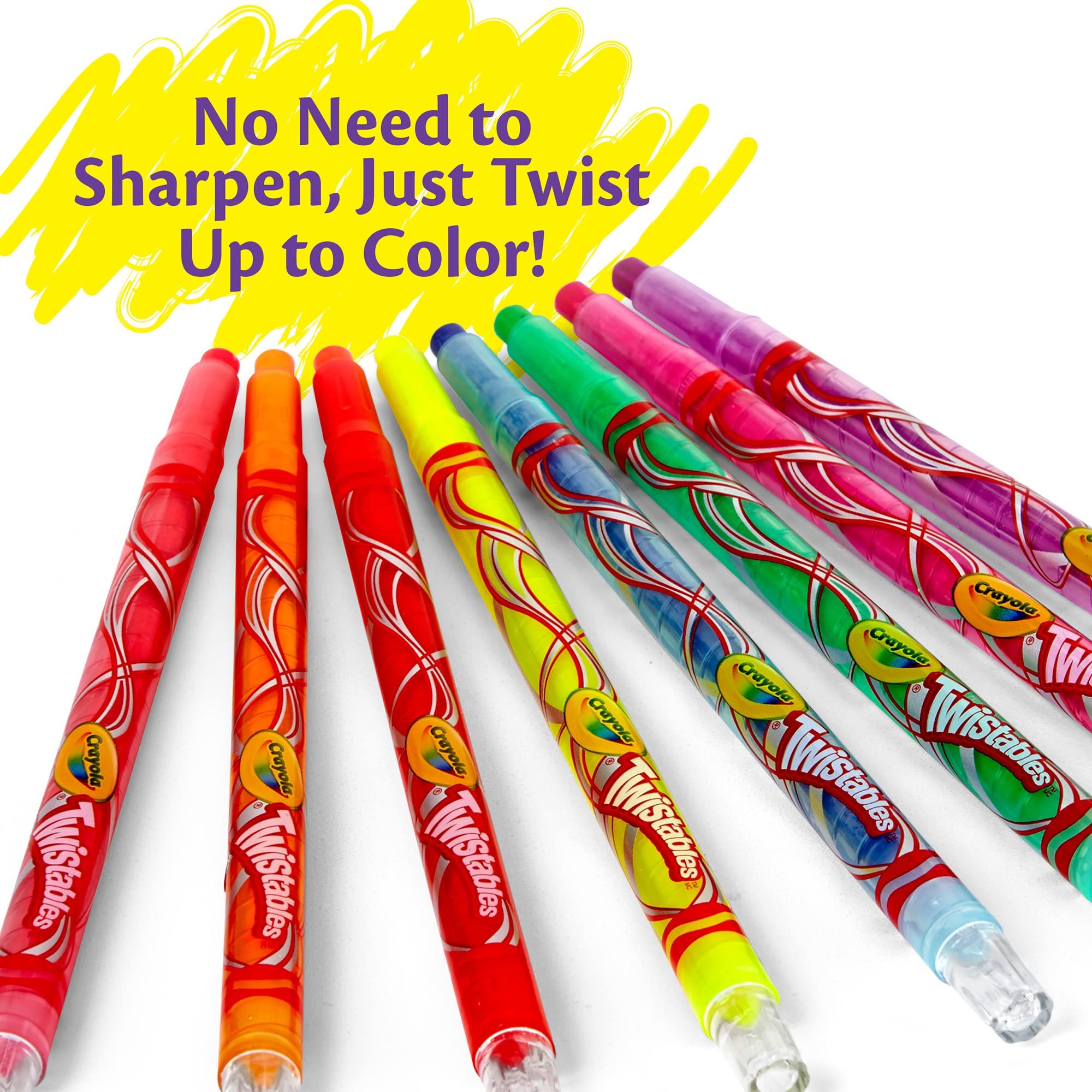 Crayola Twistables Crayons, Neon Colors, 8 Count, assorted extreme, 6-1/2 l x 2/5 w in (52-9738)