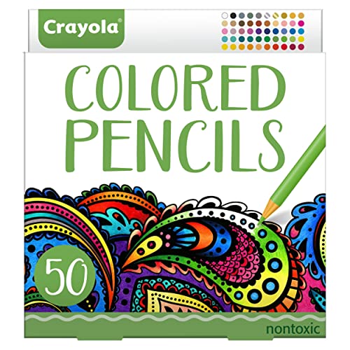 Crayola Colored Pencils For Adults (50 Count), Deluxe Art Pencil Set, Easter Gifts [Amazon Exclusive]