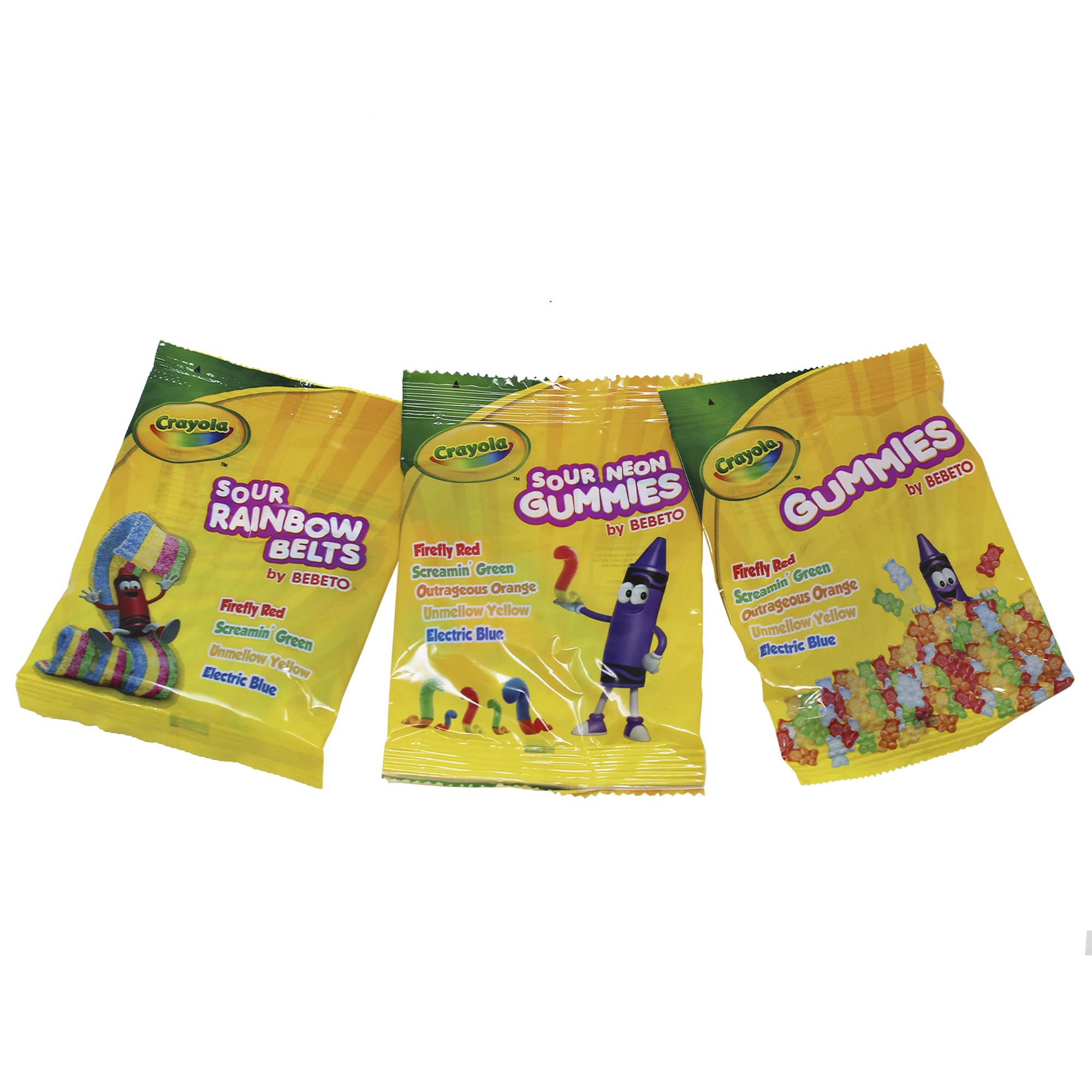 Crayola Assorted Gummy Variety Pack, Back to School & Halloween Treat - Candies with Real Fruit Juice - Sweet & Sour Candy Mix - Individually Wrapped 22 Bags (13.2 oz) by Kervan