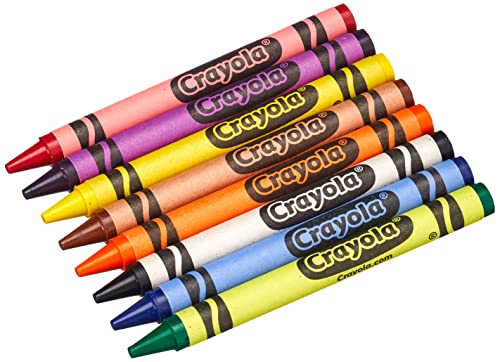 CRAYOLA Wax Colouring Crayons - Assorted Colours (Pack of 8), A Must - Have for All Kids Arts and Crafts Sets, Ideal for Kids Aged 3+