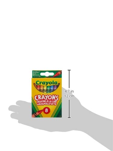 CRAYOLA Wax Colouring Crayons - Assorted Colours (Pack of 8), A Must - Have for All Kids Arts and Crafts Sets, Ideal for Kids Aged 3+