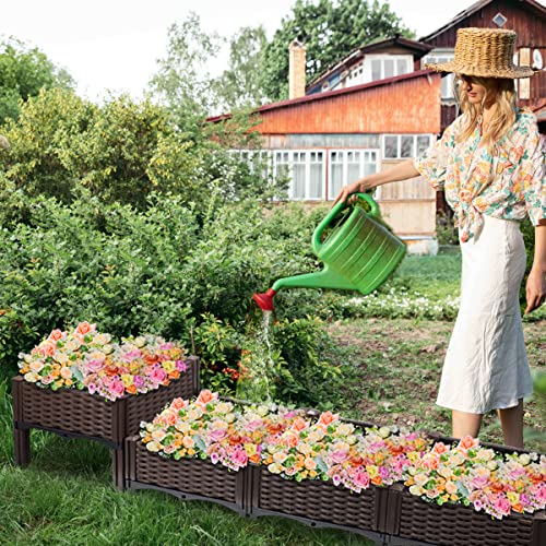 Elevated Garden Raised Beds Planter Kits for Flower Vegetable Grow Pots,Flowers Growing Box Container with Legs (Pack of 4)