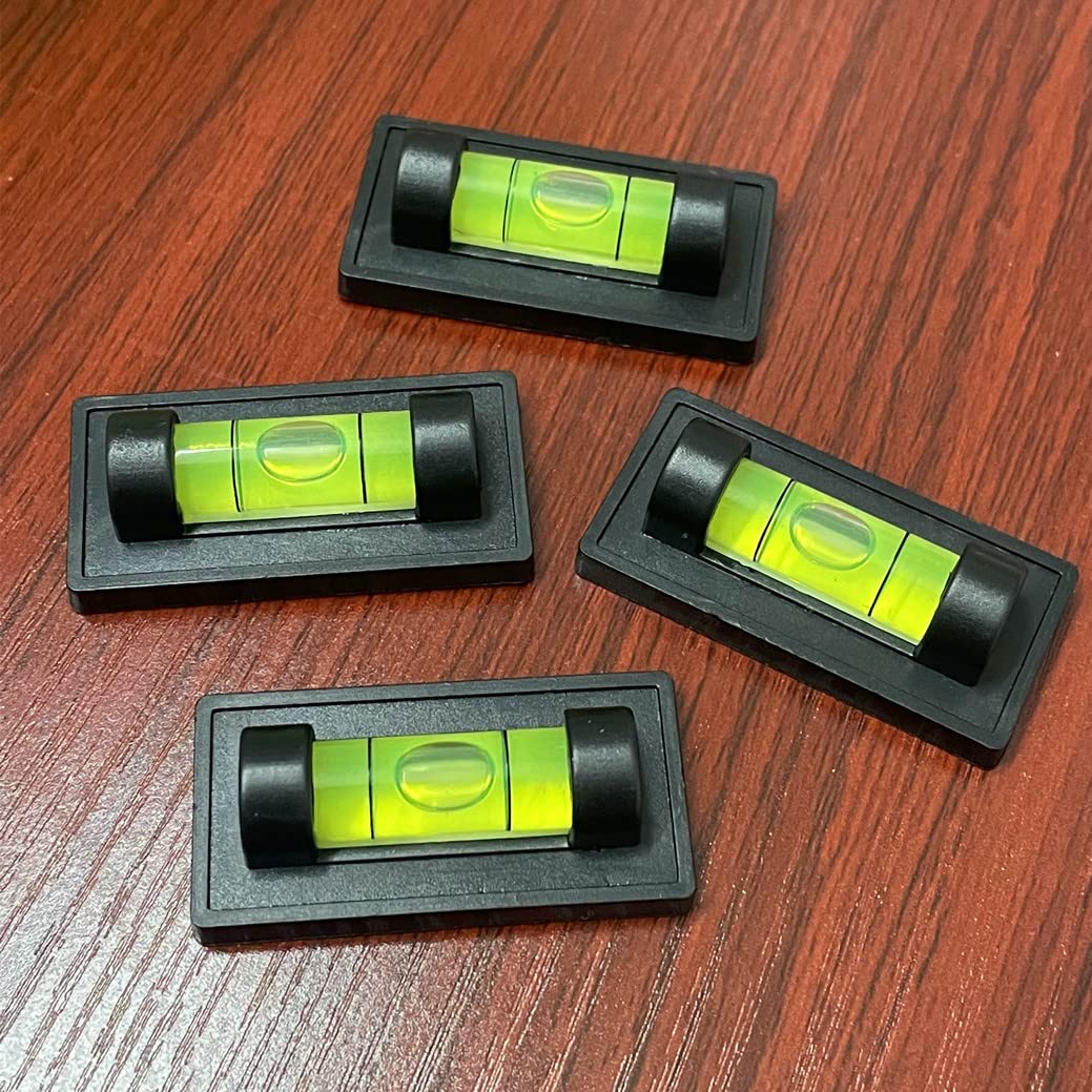 WOYISEPG 4Pcs Magnetic Bubble Spirit Level RV Standard Levels Magnet RV Levelers Tool for RV Camper, Travel Trailer, Motorhome, Tripod, Turntable, Phonograph (Set-A)