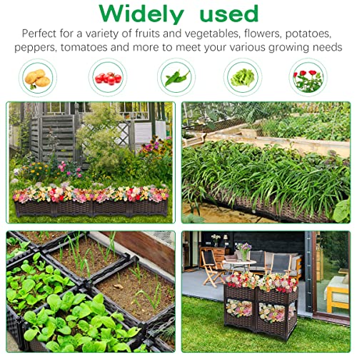 Elevated Garden Raised Beds Planter Kits for Flower Vegetable Grow Pots,Flowers Growing Box Container with Legs (Pack of 4)