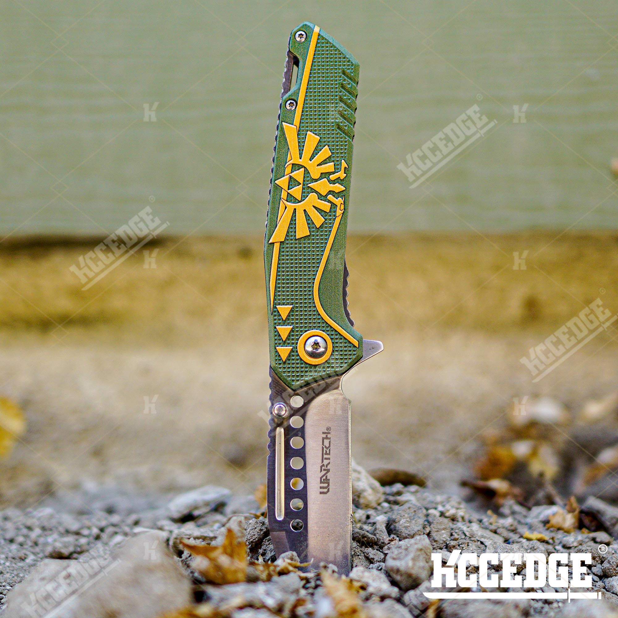 KCCEDGE BEST CUTLERY SOURCE EDC Pocket Knife Camping Accessories Hunting Knife Razor Sharp Edge Folding Knife for Camping Gear Survival Kit Tactical Knife 56003 (Green)