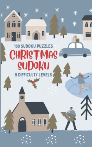 Christmas Sudoku: Stocking Stuffers: 100 Puzzles, 5 Difficulty Levels, Coloring Pages: Activity Book for Teens or Adults : Great Stocking Stuffer for Adults