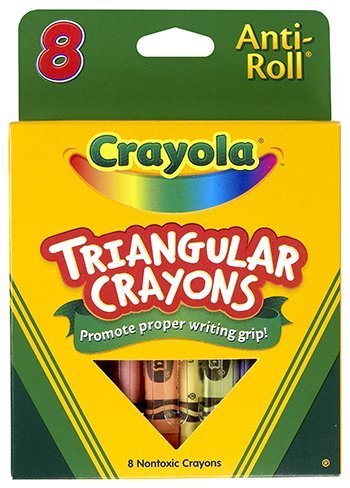 20 Pack CRAYOLA LLC FORMERLY BINNEY & SMITH CRAYOLA TRIANGULAR CRAYONS 8 COUNT