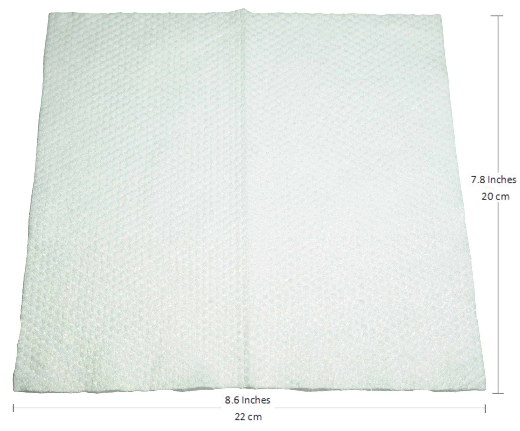 JINS-Hung Natural Disposable Facial Towel (2 Pack) - 100% Soft Terry Cloth Fabric Soft Face Towel - Makeup Remover Tissues - Professional Everyday Comfort Facial (80 Pcs/Pack)