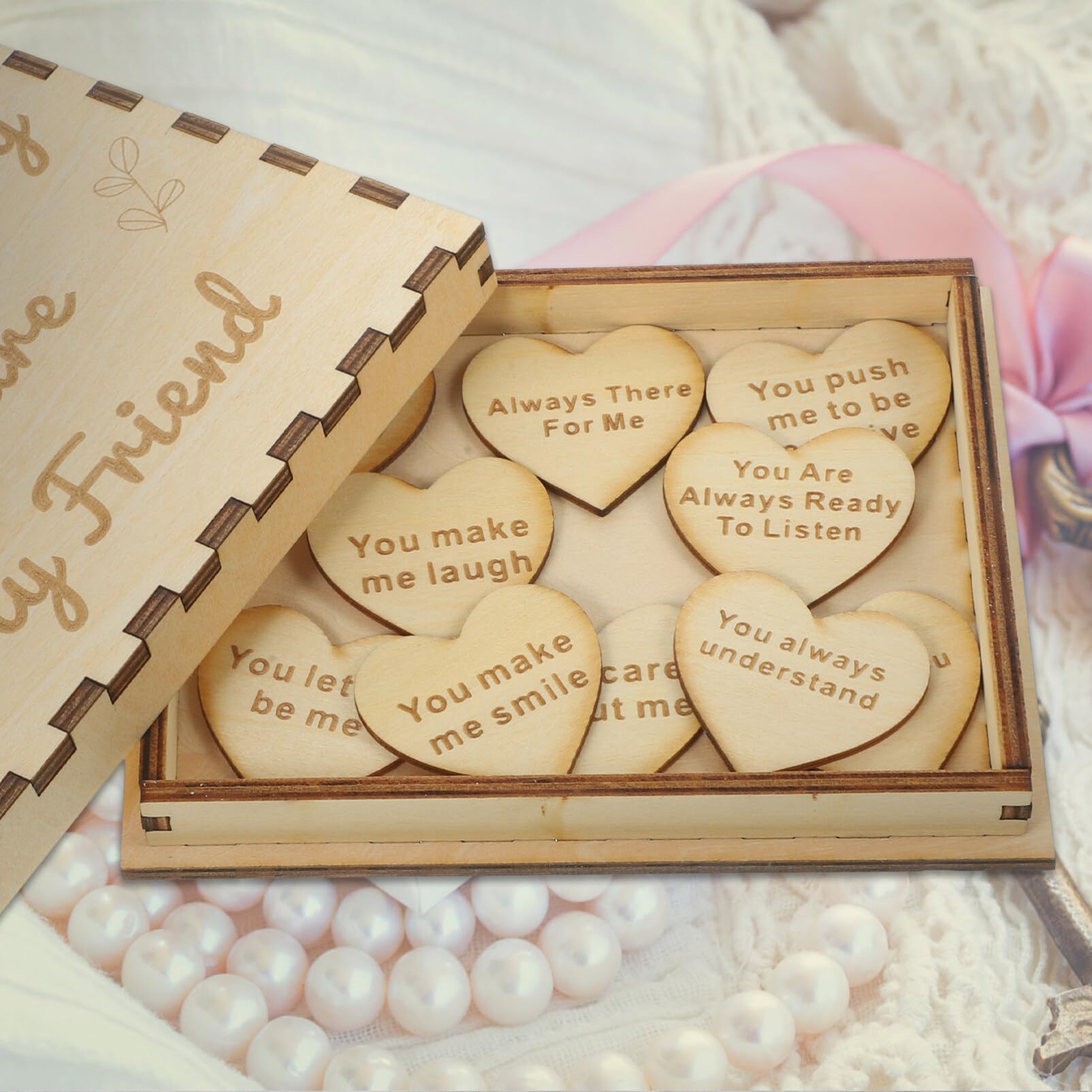 NOLITOY Personalized Sentimental Box Reasons Why You Are My Best Friend Cute Birthday For Her Women Friendship & Bestie