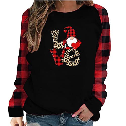 Women Valentines Day Shirt New Years Eve Outfits Women Stocking Stuffers for Teens Gift for 20 Year Old Male Red