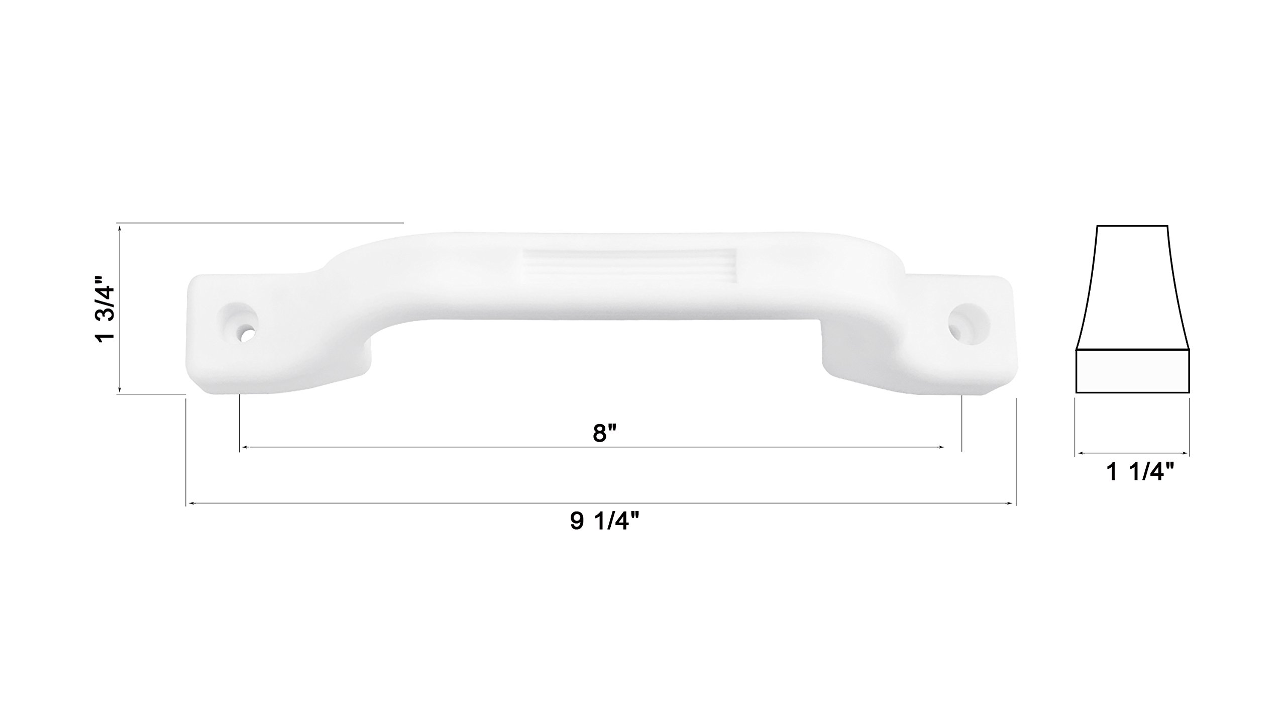 Camp'N RV Grab Handle - White Sturdy 2-Pack Plastic Handles with Mounting Hardware, Ideal RV Handrail for Campers, Adults, and Elderly Safety
