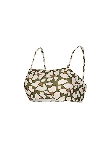 Fine Bay Printed Designer Bandeau Bikini Top with Removeable Strap Made of Sustainable Fabric (as1, Alpha, m, Regular, Regular, Green)