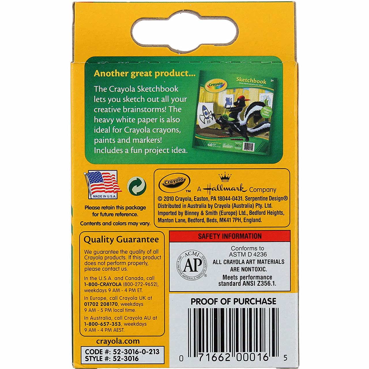 CRAYON 16PK BX