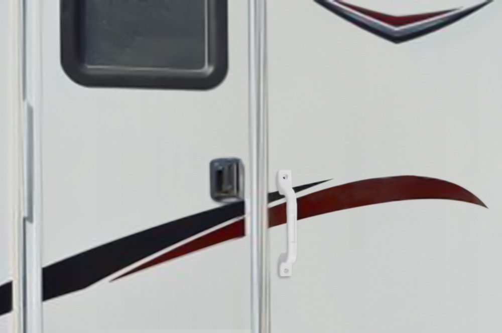 Camp'N RV Grab Handle - White Sturdy 2-Pack Plastic Handles with Mounting Hardware, Ideal RV Handrail for Campers, Adults, and Elderly Safety