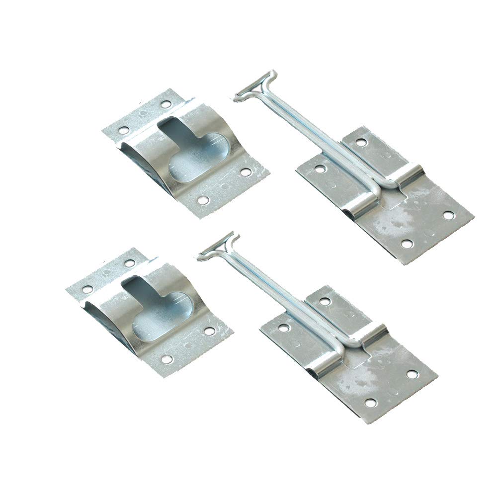 X-Haibei 2 Set 4 Inch Trailer T Style Entry Door Catch Latchs RV Door Holders Steel for Camper Cargo