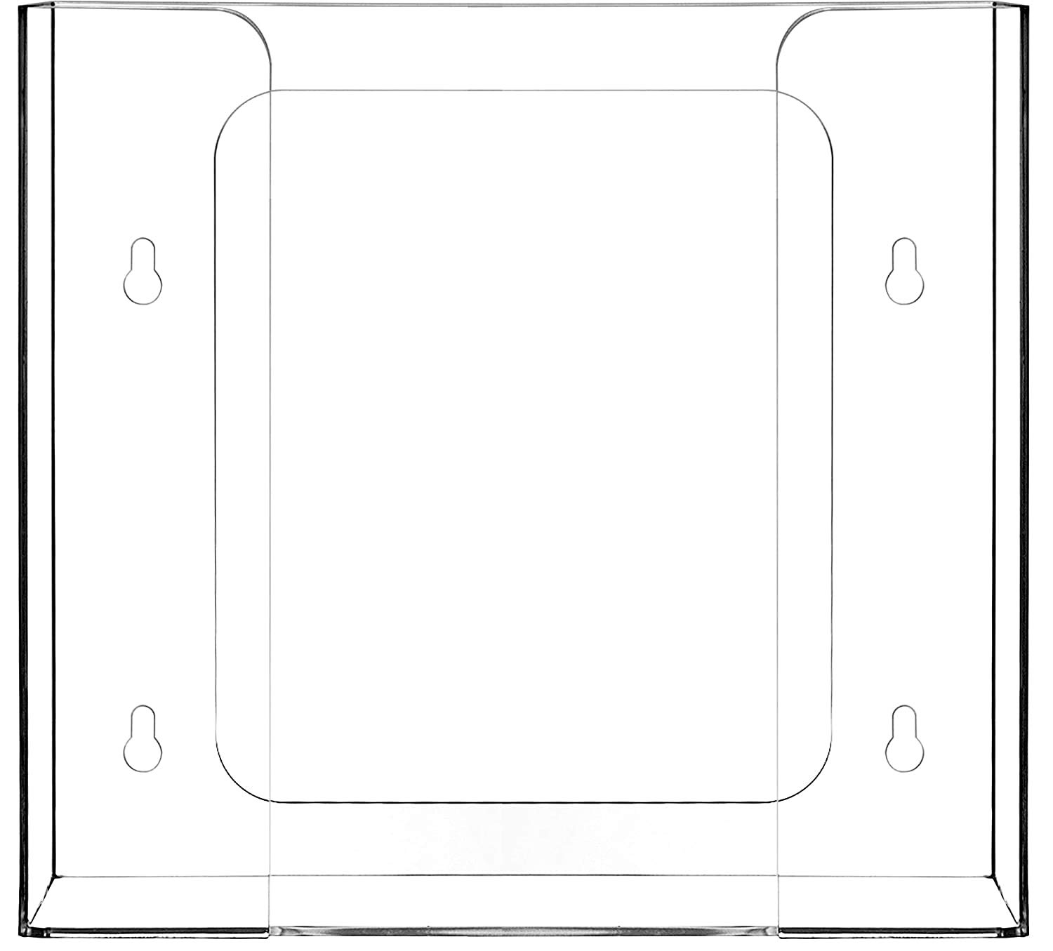 Cq acrylic Clear Wall Floating Glove Rack and Glove Box Dispenser Holder 10.2βx12.5βx3.5β Pack of 1