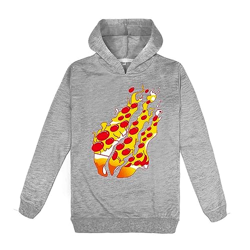Baby Boys Girls French Terry Crewneck Sweatshirt Hooded Shirt Pocket Pullover Hoodies for Boy Girl Warm Infant Fleece Grey
