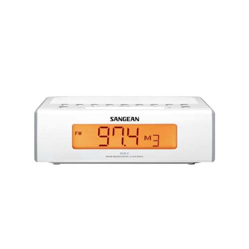 Sangean RCR-5 Digital AM/FM Clock Radio, White