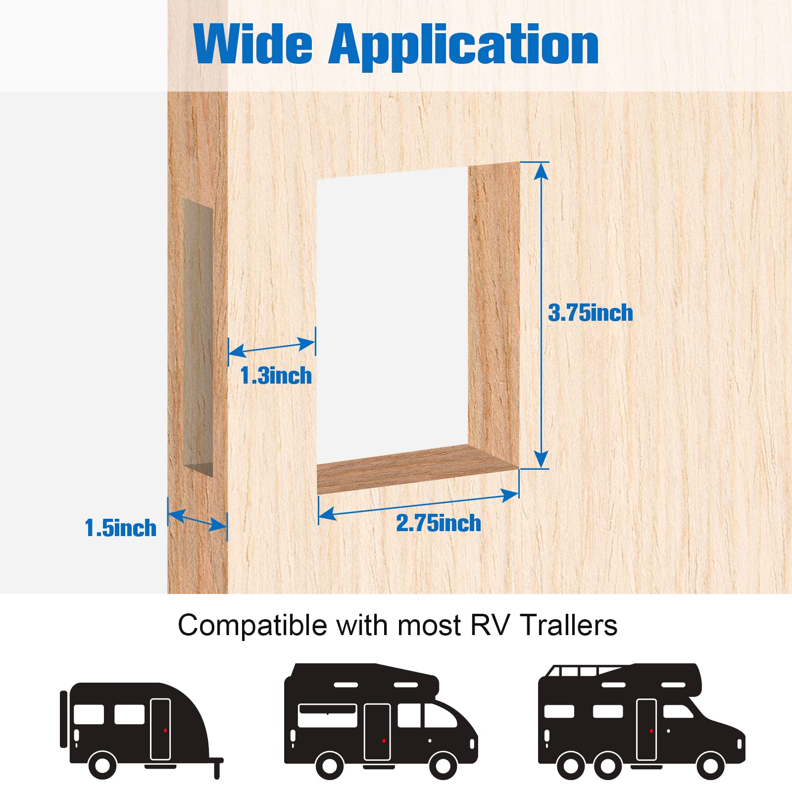 BEBOBLY RV Locks for Travel Trailers, RV Entry Door Lock with Paddle Deadbolt, 100% Zinc Alloy Metal Camper Door Latch Replacement Kit, with 4 RV Keys for Camper Cargo Hauler