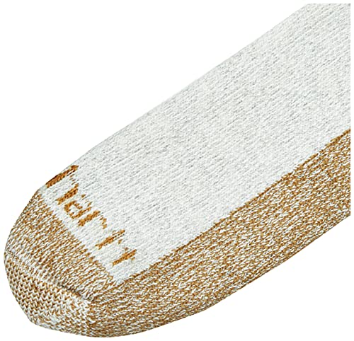 Carhartt Men's Heavyweight Synthetic-Wool Blend Boot Sock, Brown, Medium