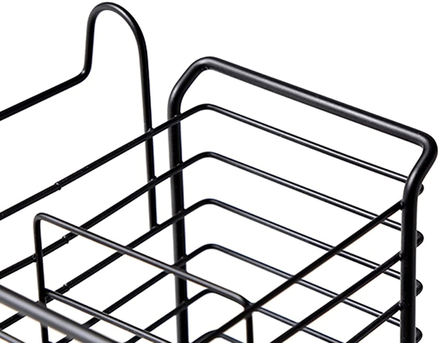 ceramic Utensil Caddy Iron Chopsticks Holder, Hanging Cutlery Drying Basket Draining Chopsticks Rack, Tableware Organizer Pen Holder chopstick holder (Color : Black)