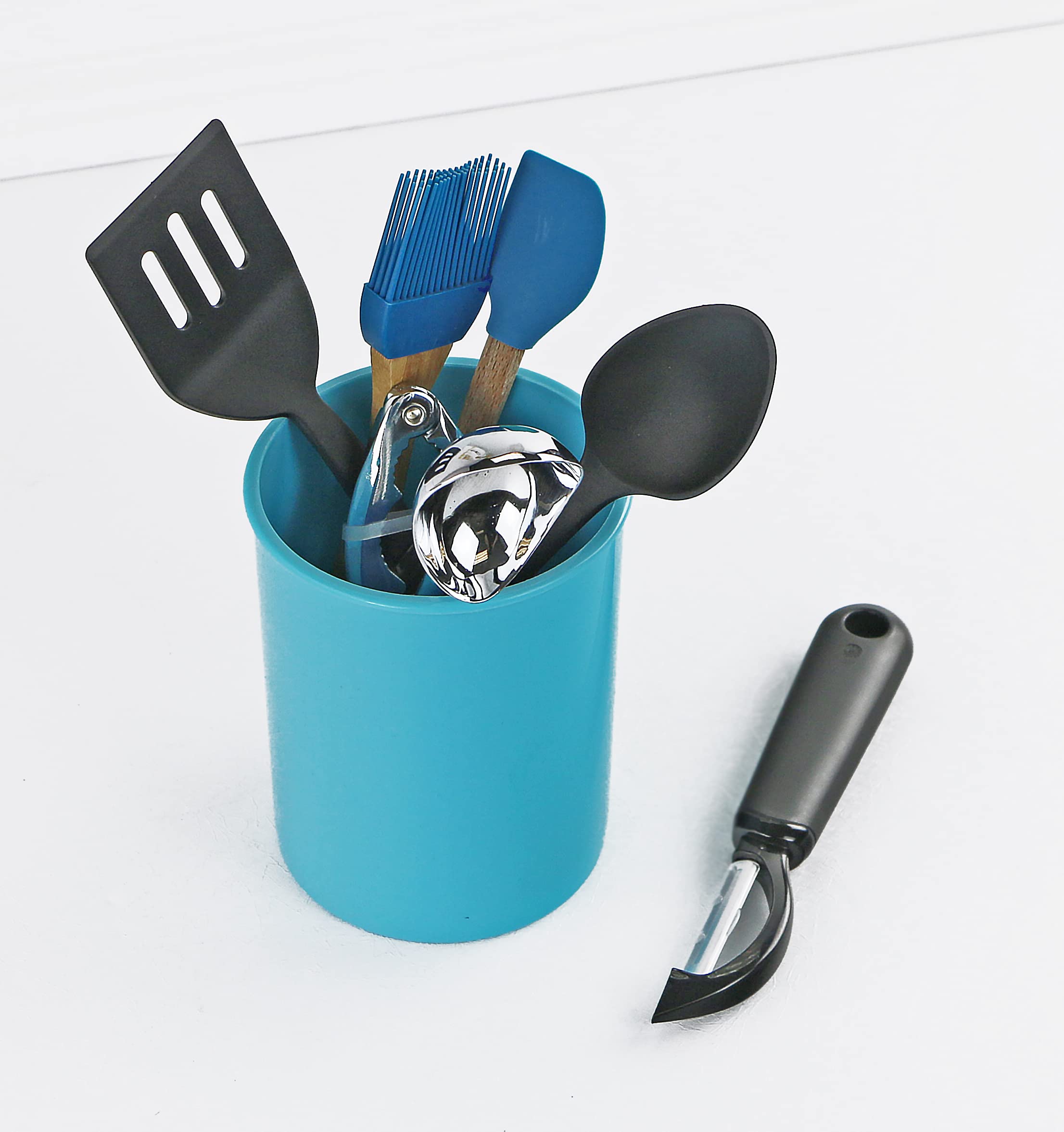 Reston Lloyd Multipurpose Utensil/Crock Holder, Turquoise, Mini Crock