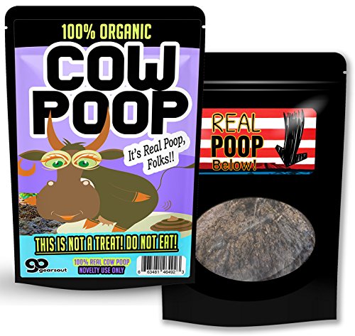 Gears Out Real Cow Poop Funny Easter Basket for Adults Weird Teen April Fools Pranks Silly Stocking Stuffers Crazy for Men White Elephant Manure Joke