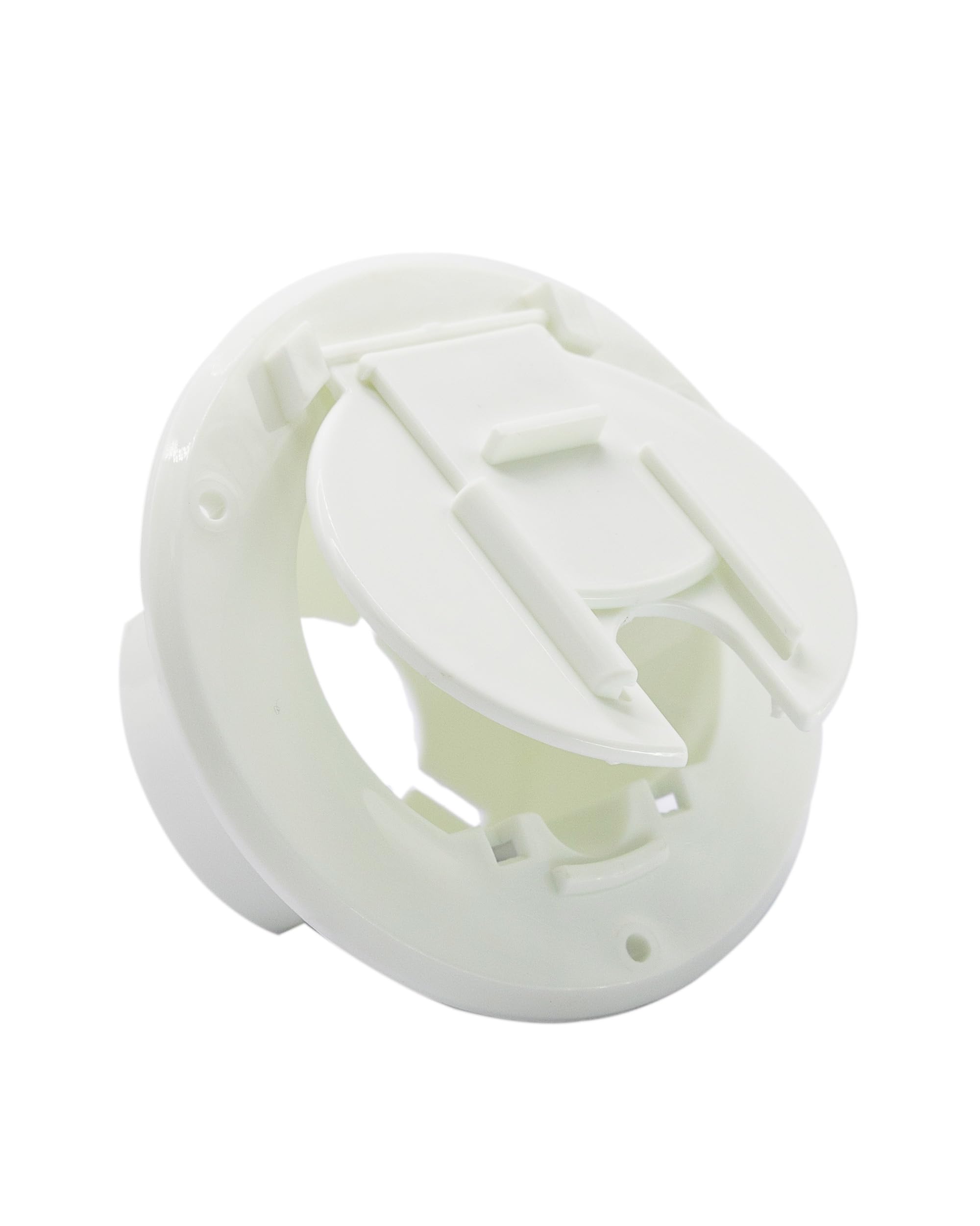 X-Haibei RV Trailer Camper Electric Power Cord Cable Hatch Round Fits 2-3/4 inches Dia. Hole Flip Up Cover (White)