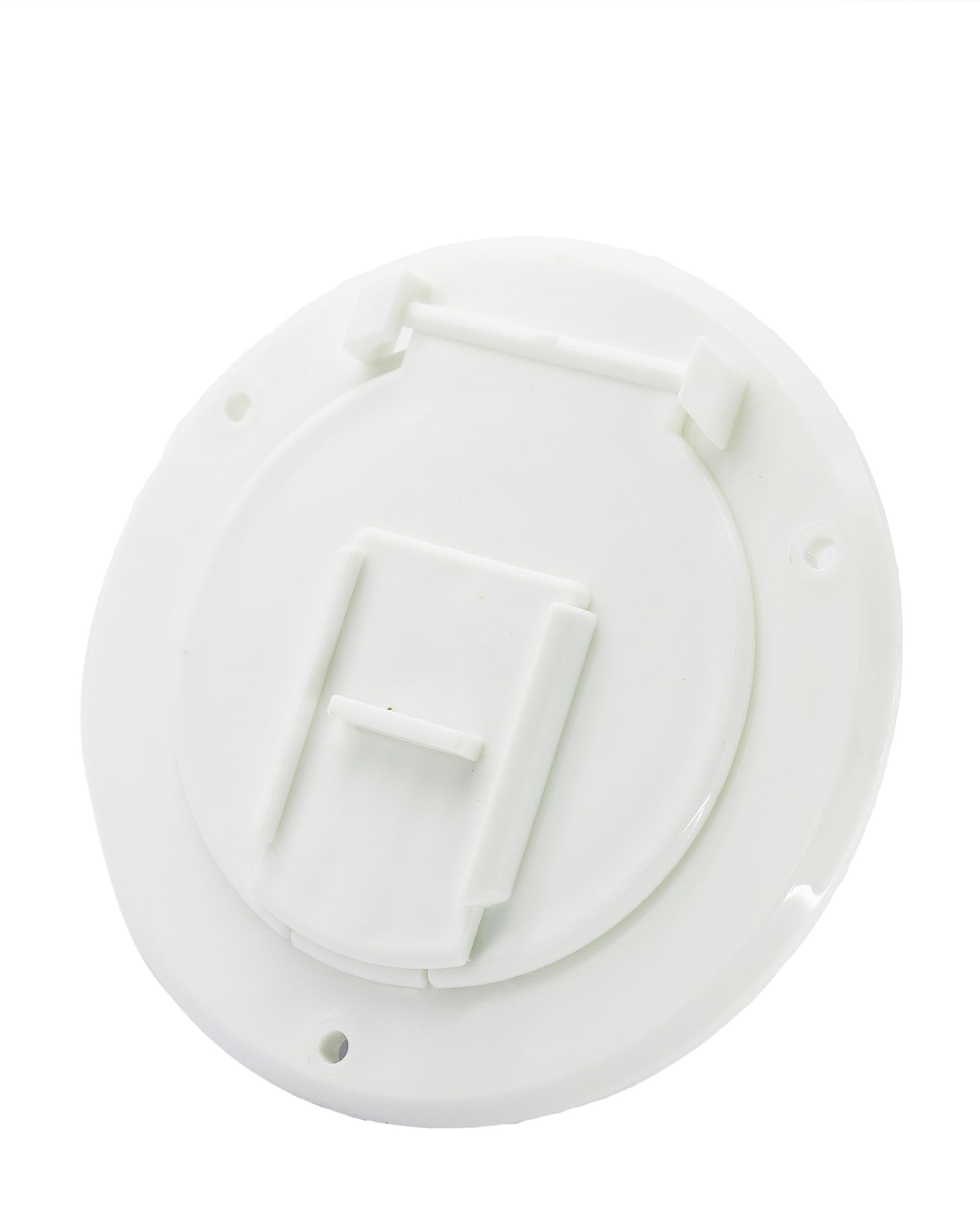 X-Haibei RV Trailer Camper Electric Power Cord Cable Hatch Round Fits 2-3/4 inches Dia. Hole Flip Up Cover (White)