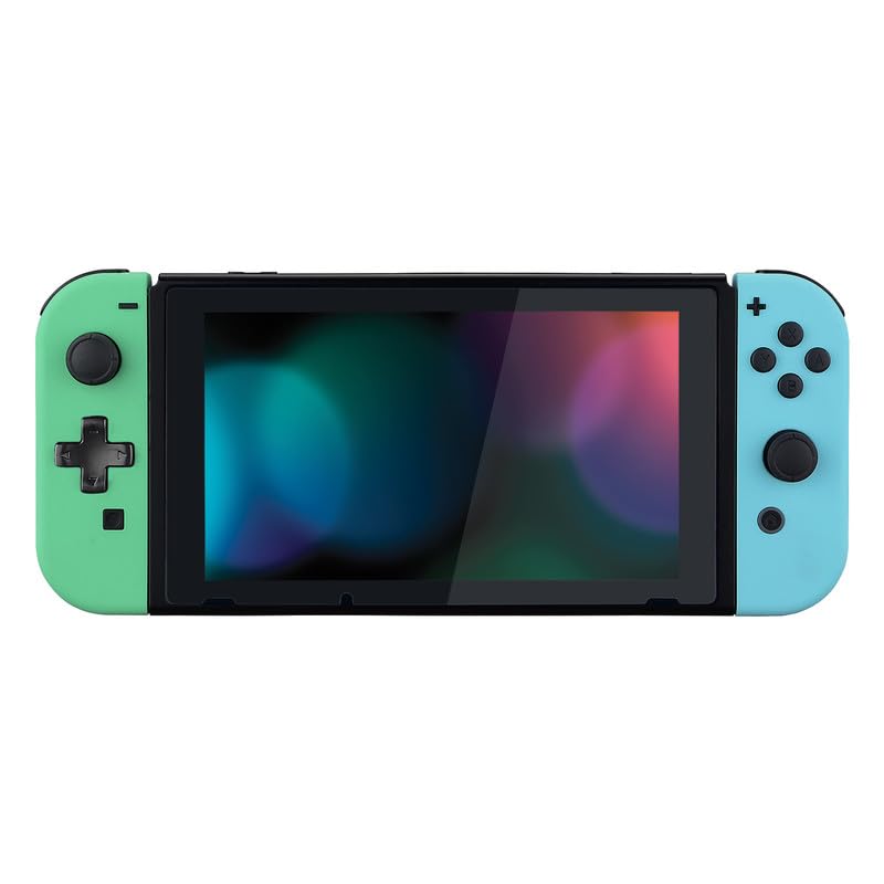 eXtremeRate Mint Green & Heaven Blue DIY Housing (D-Pad Version) with Full Buttons for Joycon Handheld Controller, Replacement Shell for Nintendo Switch & Switch OLED [Only The Shell, NOT The Joycon]