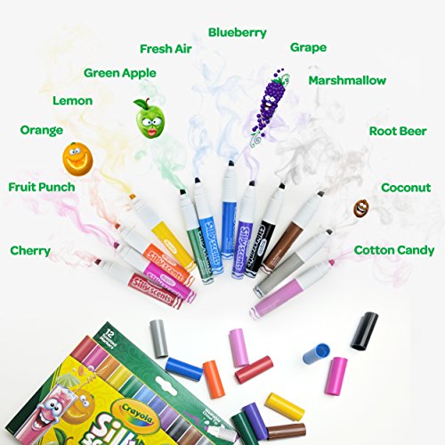 Crayola Silly Scents Scented Markers, Washable Markers, 12 Count, Gift for Kids