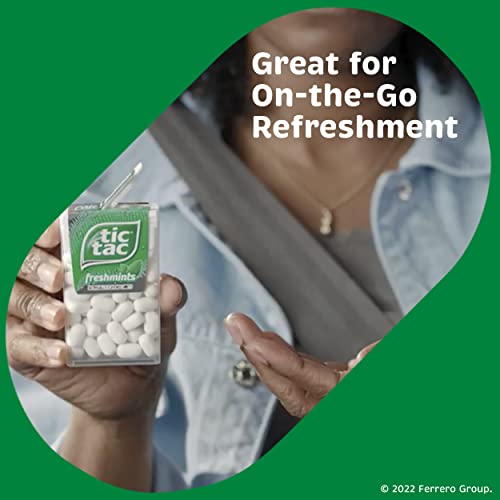 Tic Tac Freshmint Breath Mints, On-The-Go Refreshment, Easter Basket Stuffers, 1 oz, 12 Count