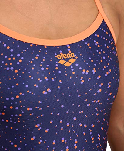 Arena Performance Fireworks Women's Swimsuit Challenge Back One Piece MaxLife Training Suit, Nespola/Navy Multi, US Size 32