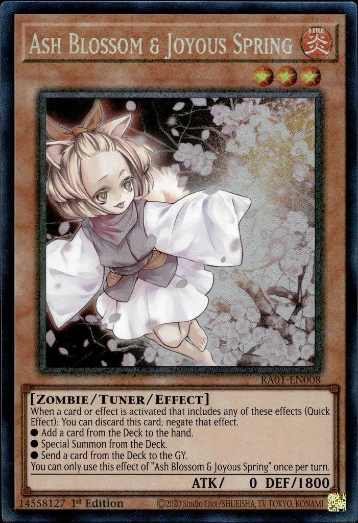 Ash Blossom & Joyous Spring (PCR) - RA01-EN008 - Prismatic Collector's Rare - 1st Edition