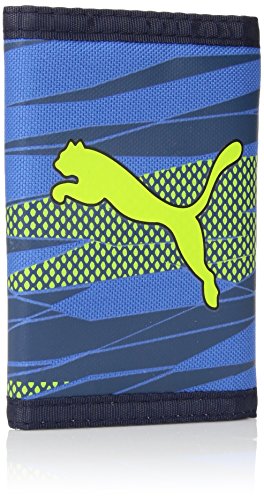 PUMA Kids' Little Rise Trifold Wallet, Navy/Green, One Size
