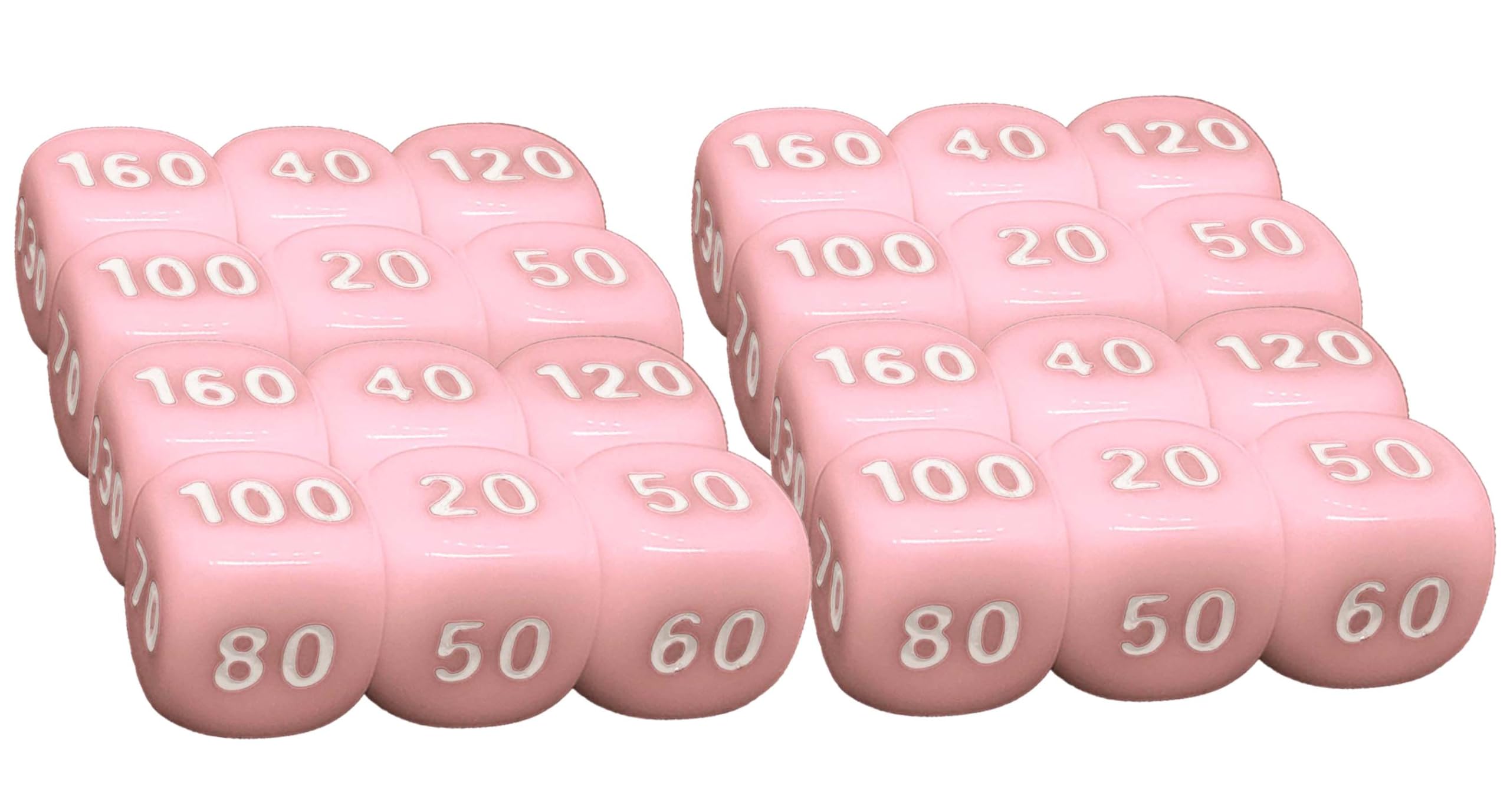 Pokemon 151 Ultra Premiem Collection Damage Counters Dice Set - x24 - Pink Pastel