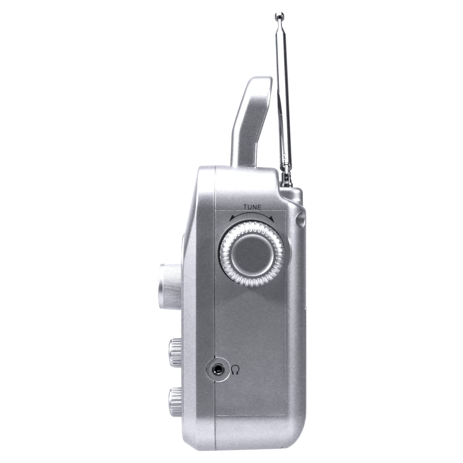 Retekess TR604 AM FM Radio Portable Transistor Analog Radio with 3.5mm Earphone Jack Battery Operated Boombox by 3 D Cell Batteries or AC Power (Silver, AM FM)
