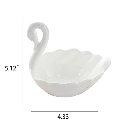 BETYMAO Ceramic Kitchen Utensil Holder Spoon Fork Knife Holder Cooking Utensil Caddy Tableware Storage Container for Kitchen Counter and Dining Table Decoration Swan