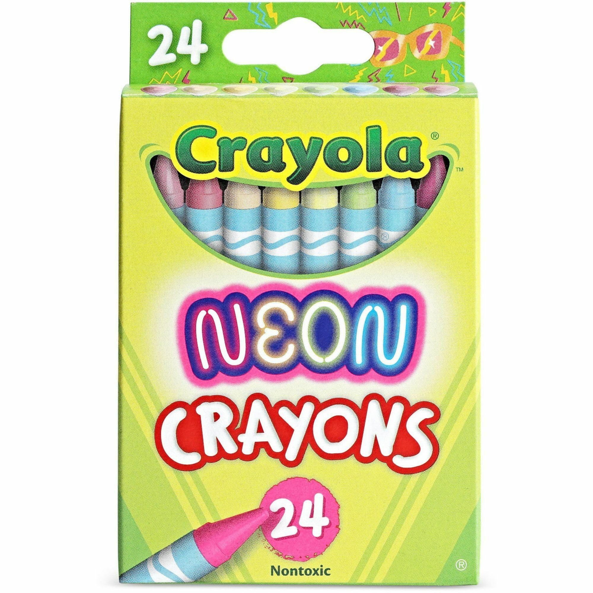 Crayola® Neon Crayons, Assorted Neon Colors, Pack Of 24 Crayons