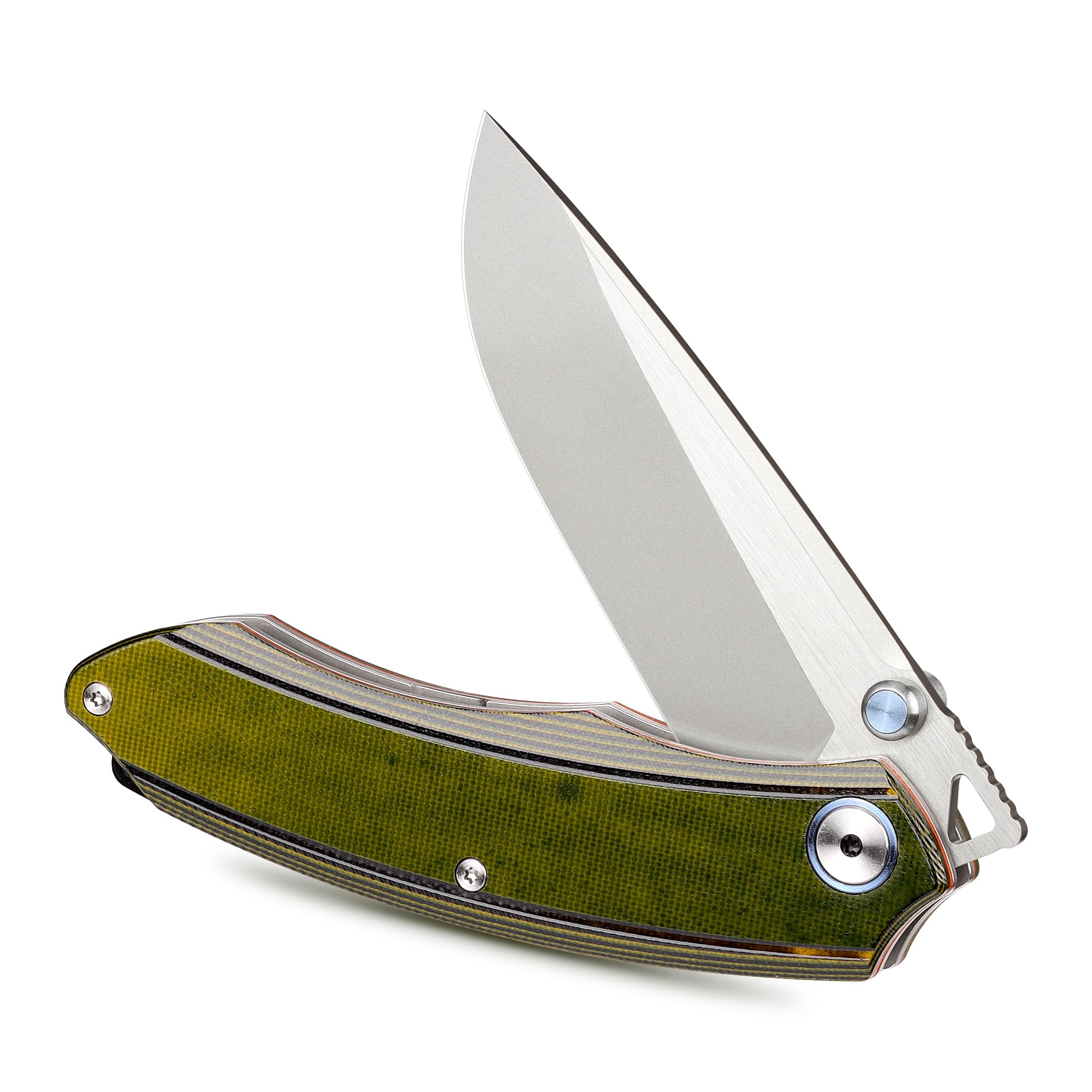 XTOUC SG Pocket Knife for Men,14C28N Sharp Blade G10 Handle,Thumb Stud Opener Folding Knives for Outdoor Camping Survival Hiking
